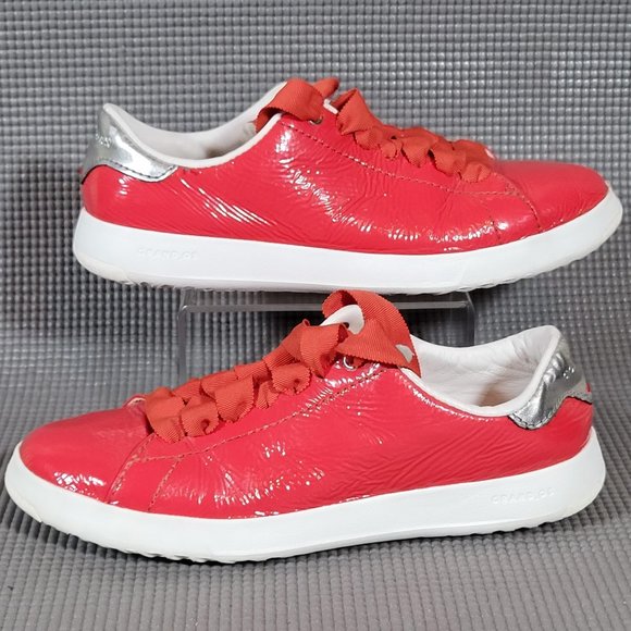 Cole Haan | Shoes | Cole Haan Grandpro Tennis Red Leather Sneakers ...